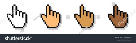 Pixel Cursors Cursor Hand Pointers Computer Stock Vector Royalty Free 2144244079 Shutterstock