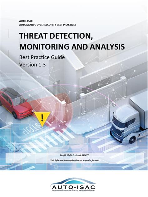 Best Practice Guide Automotive Cybersecurity Best Practices Auto Isac Threat Detection