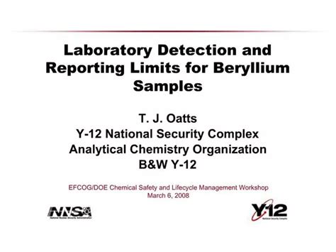 Ppt Laboratory Detection And Reporting Limits For Beryllium Samples