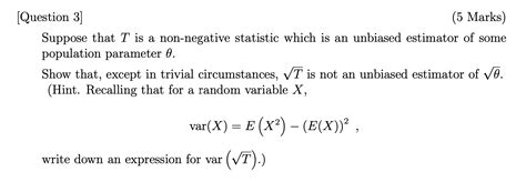 Solved Duestion 3 5 Marks Suppose That T Is A Chegg Com
