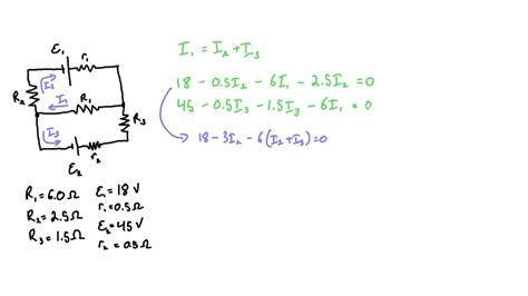 Determine Currents I1 I2 And I3 In The Diagram Below