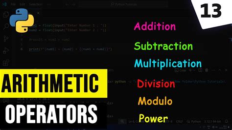 Arithmetic Operators In Python Programming Language Python For