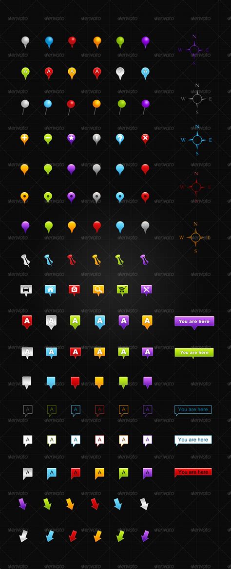 Map Pointers GPS Icons Web Elements GraphicRiver