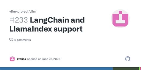 Langchain And Llamaindex Support · Issue 233 · Vllm Projectvllm · Github