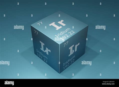 Iridium 3d Rendering Of Symbols Of The Elements Of The Periodic Table