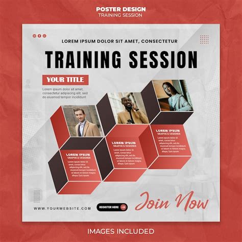 Premium Psd Professional Training Session Poster Design Template