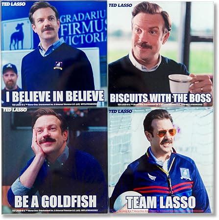 Ted Lasso Quotes Glass Drink Coasters Set Of 4 Table