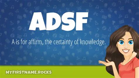 Adsf First Name Personality And Popularity