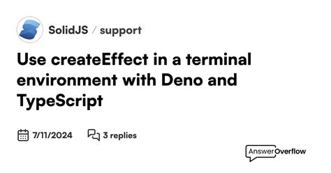 Use `createeffect` In A Terminal Environment With Deno And Typescript