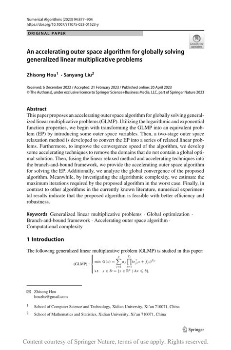 An Accelerating Outer Space Algorithm For Globally Solving Generalized