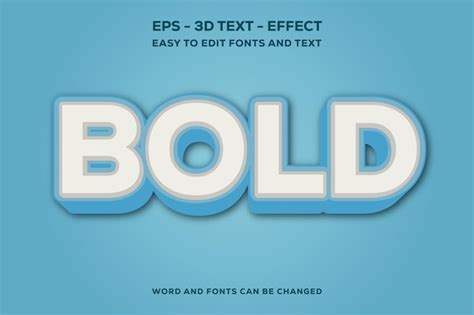 Premium Vector Bold 3d Text Effect