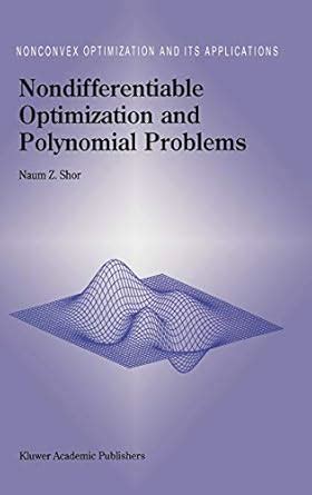 Nondifferentiable Optimization And Polynomial Problems Nonconvex Optimization And Its