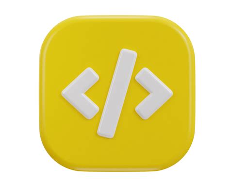 Code Icon D Rendering Symbol Of Web Development PNG