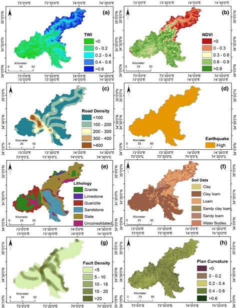 Used Thematic Maps For Landslide Susceptibility Mapping Twi A Ndvi