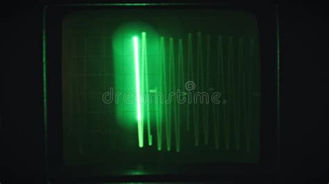 Oscilloscope Displaying Sinusoidal Waveform On A Dark Background Stock Footage Video Of Screen
