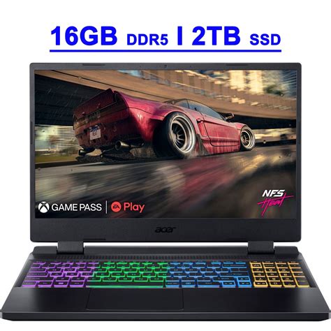 Acer Nitro 5 15 Premium Gaming Laptop 15.6" QHD IPS 165Hz Display AMD ...