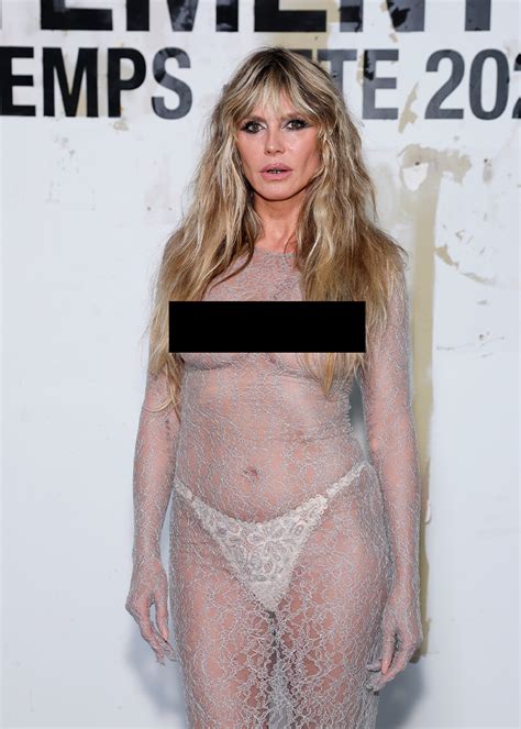 Heidi Klums Fully Sheer Dress With Thong Reveals More