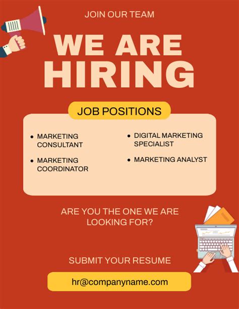 Hiring Join Our Team Open Positions Template Postermywall