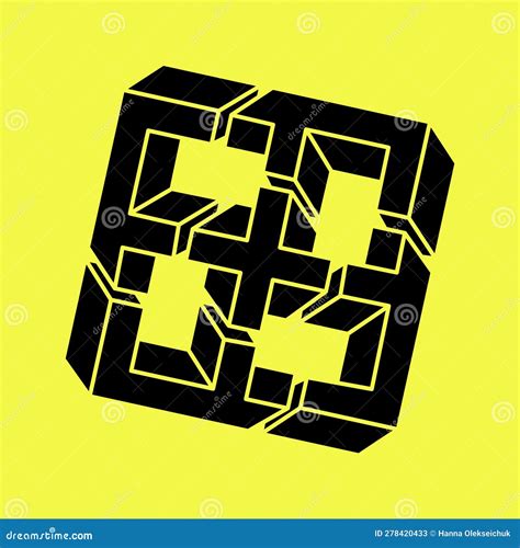 Escher Paradox Geometry Optical Illusion Object Sacred Geometric Figure Optical Art