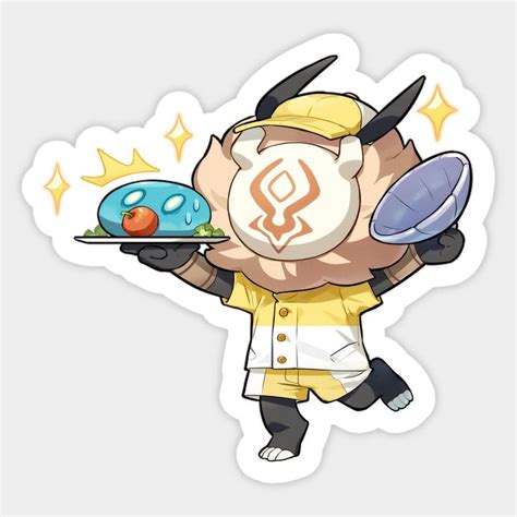 Hilichurl Hydro Slime Genshin Impact Sticker Waiter By Asiapenguin Shop Stickers
