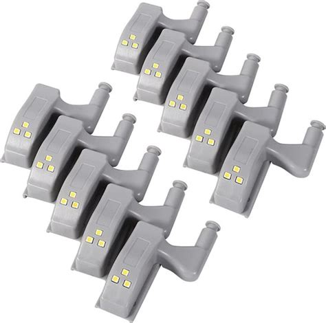 10 Stks Lichte Scharnieren Warm Koel Wit Led Lichtsensor Kast Scharnier Thuis Keuken Bol