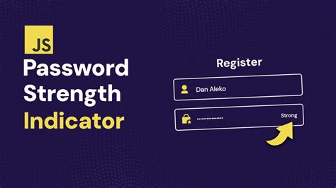 Password Strength Indicator In Javascript Youtube