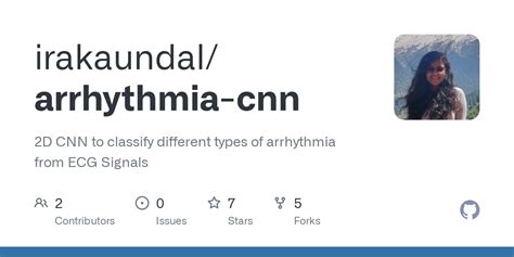 Github Irakaundal Arrhythmia Cnn 2d Cnn To Classify Different Types Of Arrhythmia From Ecg