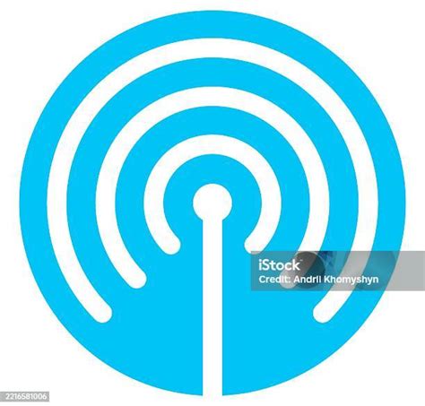 중심점에서 뿜어져 나오는 커뮤니케이션의 파동의 양식화된 아이콘 연결 방송 기술을 상징합니다 앱 디자인 Uiux 또는 네트워킹과 관련된 개념에 적합합니다 0명에 대한 스톡