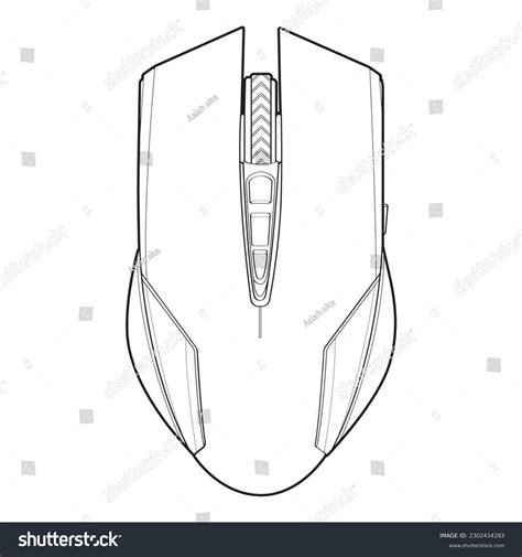 Computer Mouse Outline Drawing Vector Computer Stock Vector Royalty Free 2302434283 Shutterstock