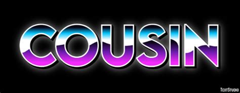 Cousin Text Effect And Logo Design Word