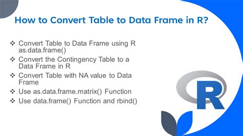 How To Convert Table To Data Frame In R Spark By Examples