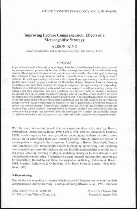 Pdf Improving Lecture Comprehension Effects Of A … Ec Res Nt Cb28dd44