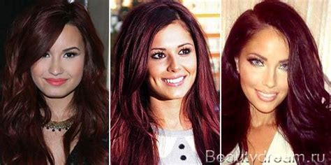 Бордовый цвет волос кому подходит оттенки