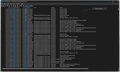 Download Sysinternals Process Monitor 4 01 Process Timestamp New Filter Event Count