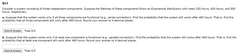 Solved Q Consider A System Consisting Of Three Independent Chegg