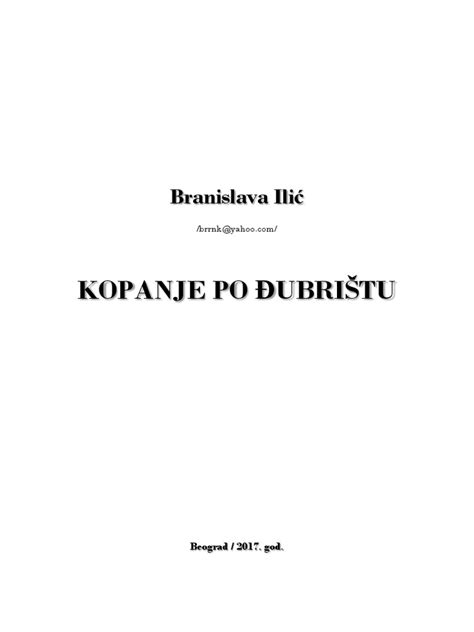 Bi Kopanje Po Djubristu Pdf