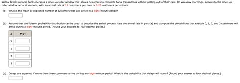 solved teller window occur at random with an arrival rate