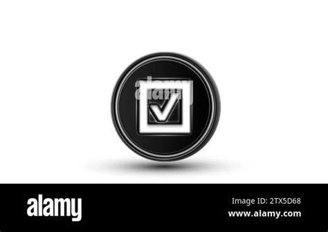 Checkbox On The Counter Looping Alpha Channel Isolated On White Background Stock Video