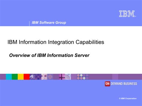 Ibm Information Integration Capabilities