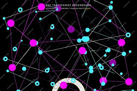 Premium Psd 3d Plexus With Connecting Lines And Dots On Transparant Background