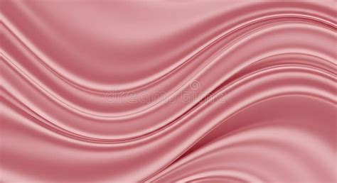 Abstract Folds Of Luxurious Pink Fabric Creating A Soft Flowing Texture Stock Illustration