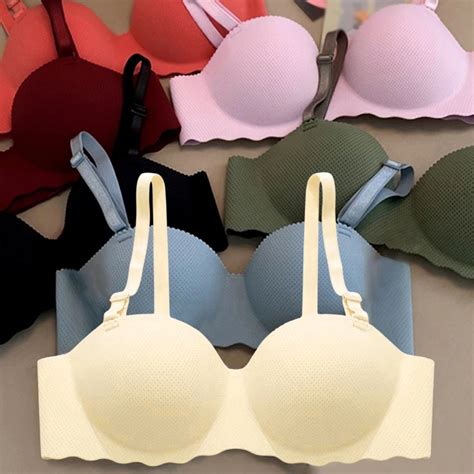 Plus Size Seamless Bras Comfortable Womens Push Up Bras No Steel Ring