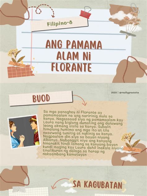 Filipino 8 Mapagkumbaba Ang Pamama Alam Ni Florante 20240511 192511 0000 Pdf