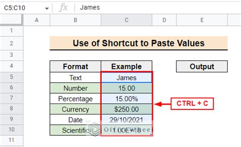 How To Use Paste Special Shortcut In Google Sheets Examples