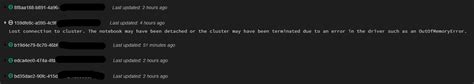 Apache Spark Databricks Notebook Detaches In Standard Cluster Mode