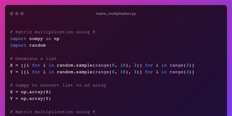 Matrix Multiplication In Python Dev Community