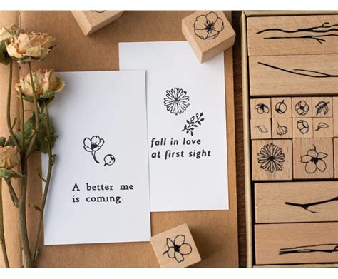 20 шт компл Винтаж цветок деревянная печать декоративная печать деревянные и резиновые штампы