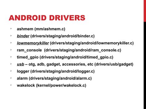 Learning Aosp Android Linux Device Driver Ppt Operating Systems