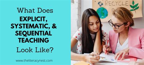 what does explicit systematic and sequential teaching look like