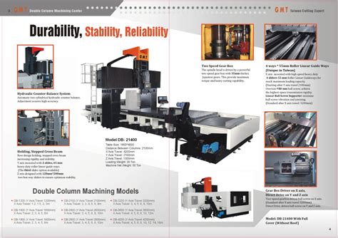Double Column Machining Center GMT CNC Goushin Machine Tools